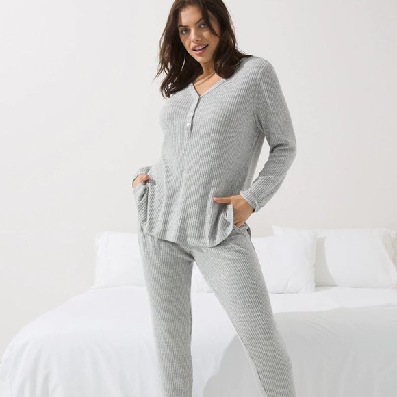 Soma | Intimates & Sleepwear | Nwt Soma Brushed Cozy Rib Pajama Lounge ...